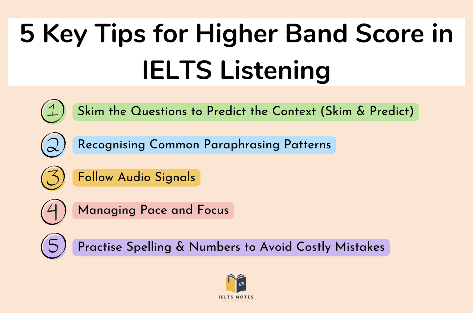 5 Key Tips for Higher Band Score in IELTS Listening - IELTS Notes